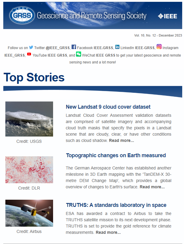 Geoscience and Remote Sensing eNewsletter - GRSS-IEEE